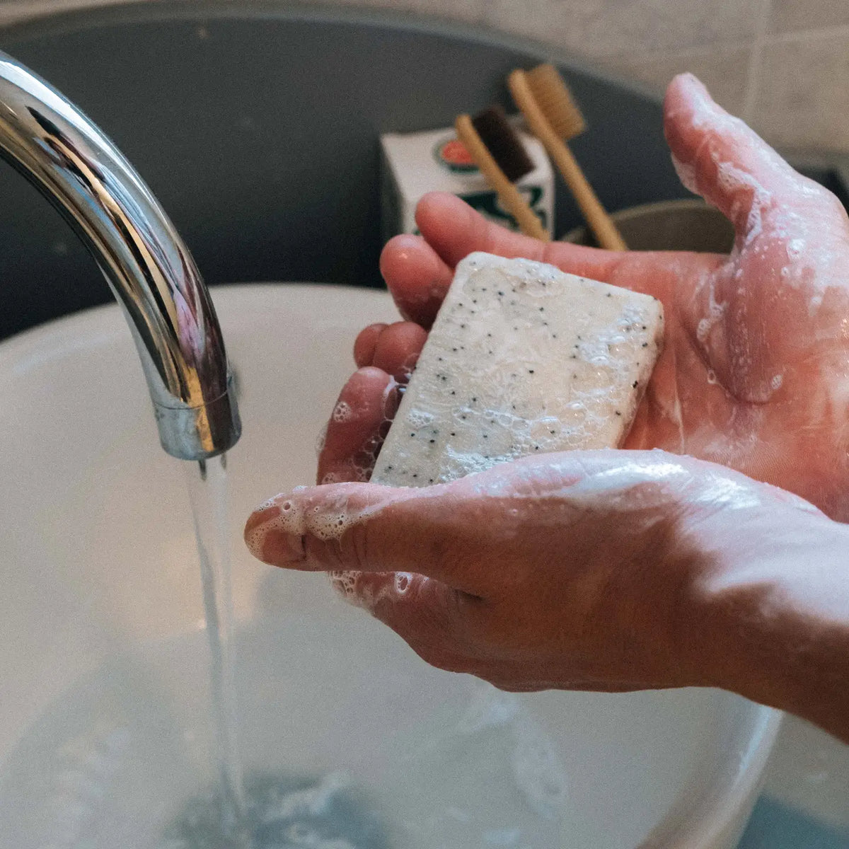 Lavender & Litsea with Poppy Seed Scrub Natural Bar Soap – Blossom & Roar