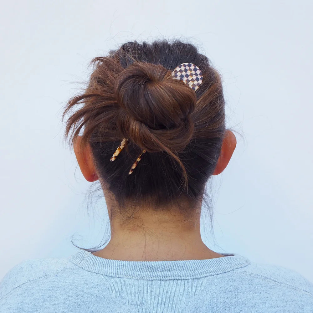 Honey Checker Hair Pin – Blossom & Roar